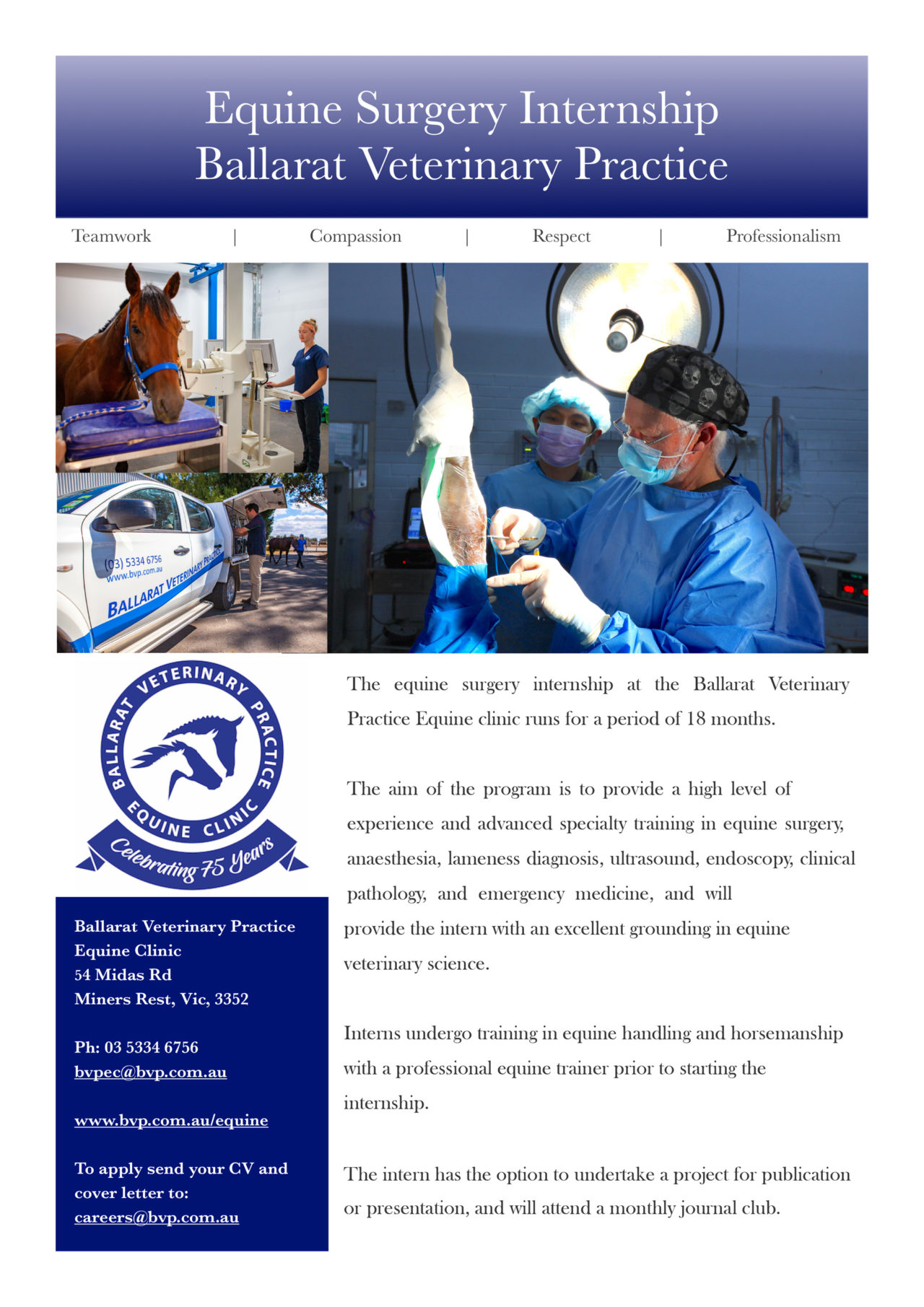 Equine Internship Outline - Ballarat Veterinary Practice